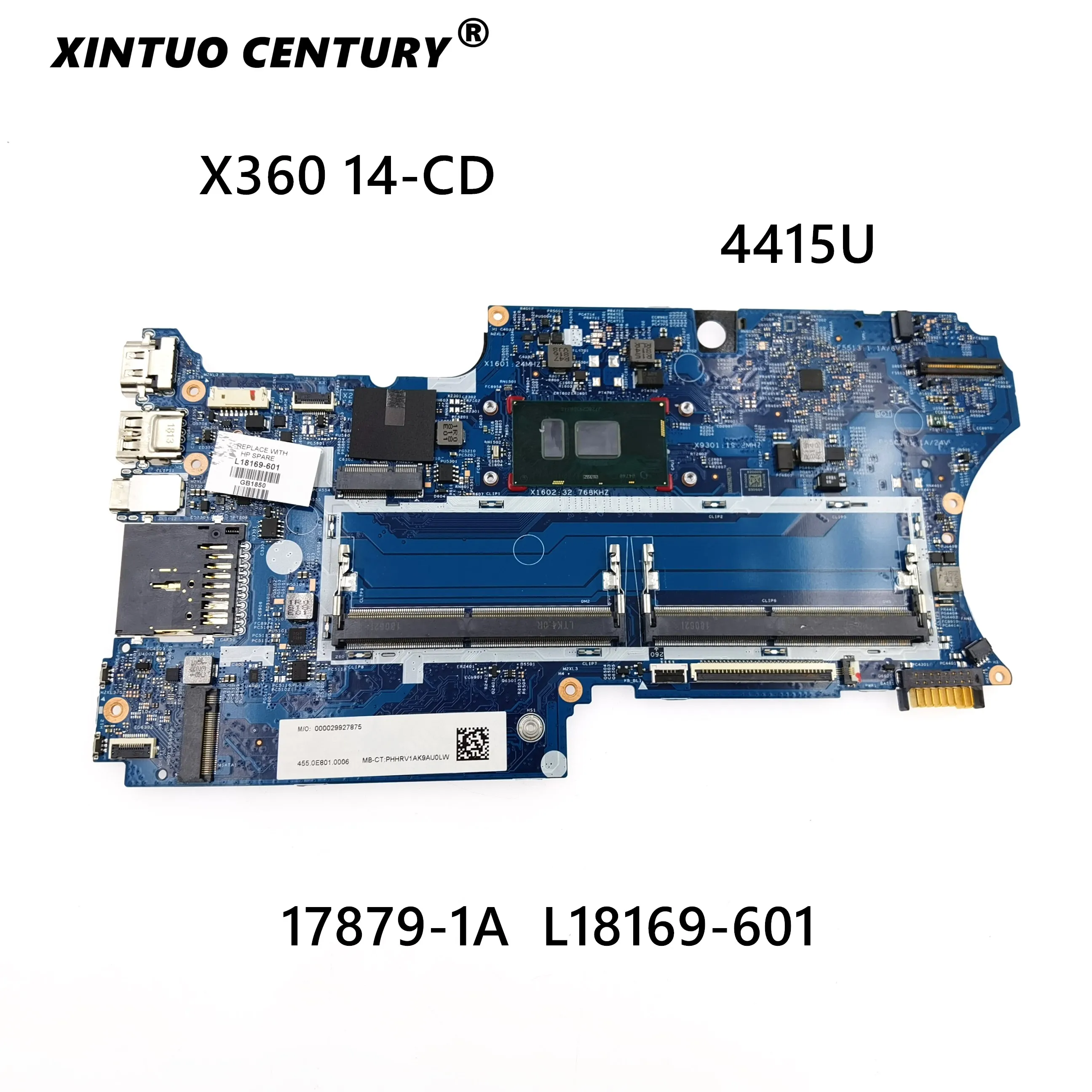 For Hp Pavilion X360 14-cd0007ca 14-cd Laptop Motherboard 4415u Cpu ...