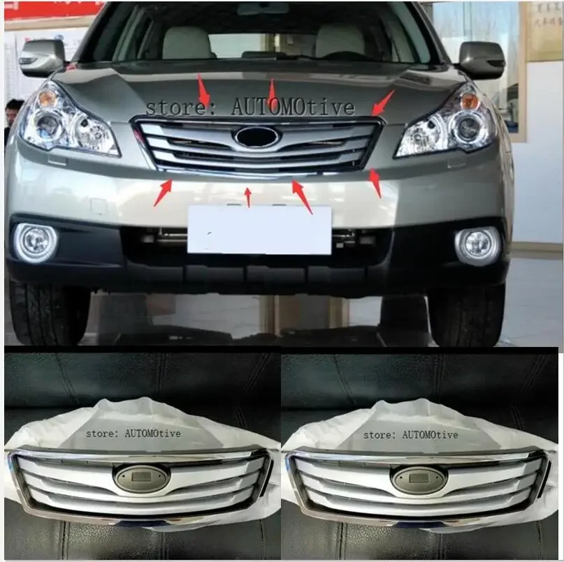 For Subaru Outback 2010 2011 2012 ABS Chrome Honey Bumper Mesh Grille ...