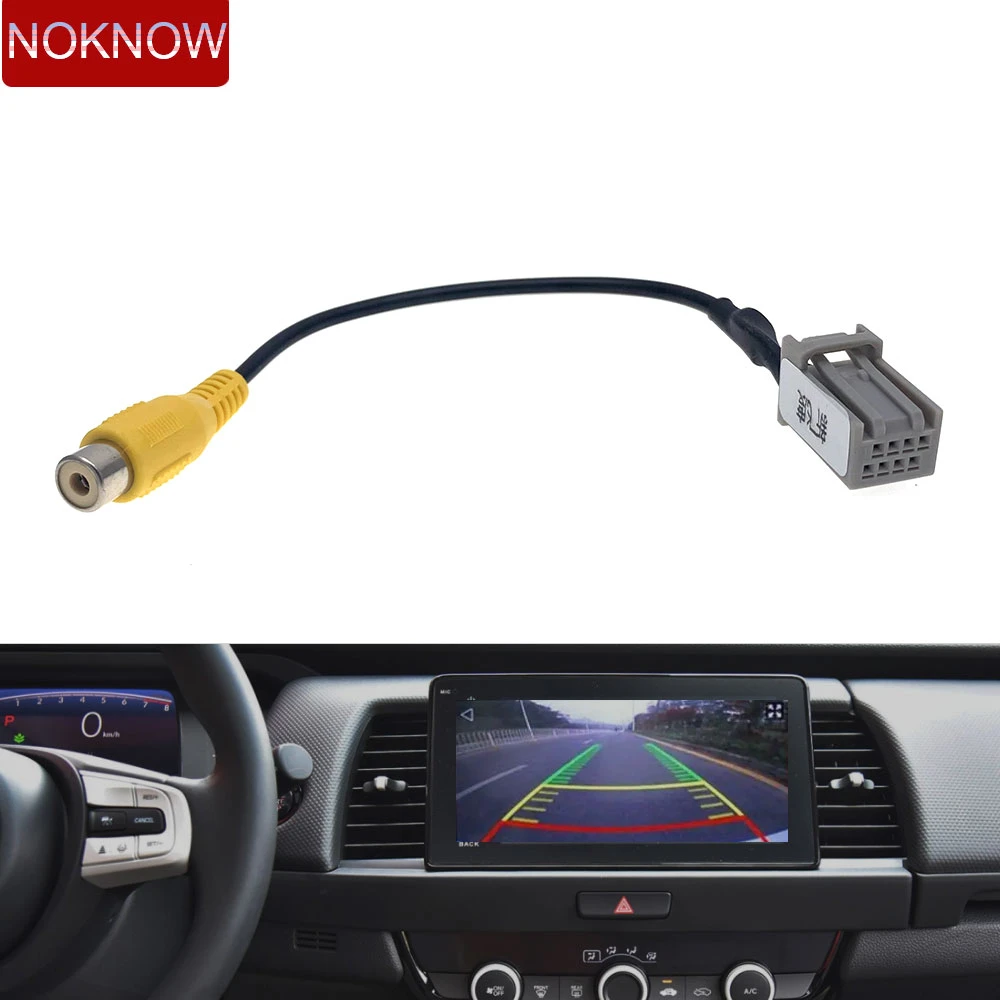 8 Pin Car Reversing Camera Video Rca Cable Adapter Wiring Connector For Honda New Jazz Fit 2021 ...