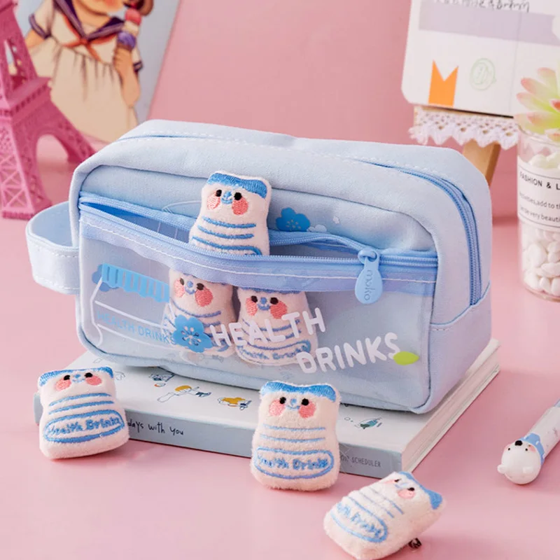 Pink-Plush-Kawaii-Pencil-Case-Cute-Lovely-Pencil-Case-for-Girls-Student ...