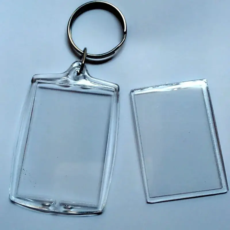 100-200pcs-Blank-Photo-Keyrings-Acrylic-Blank-Picture-Insert-Keychain ...