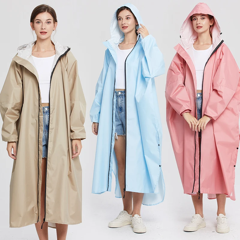 Long-Weatherproof-Raincoat-For-Women-Ladies-All-weather-Rain-Coat ...