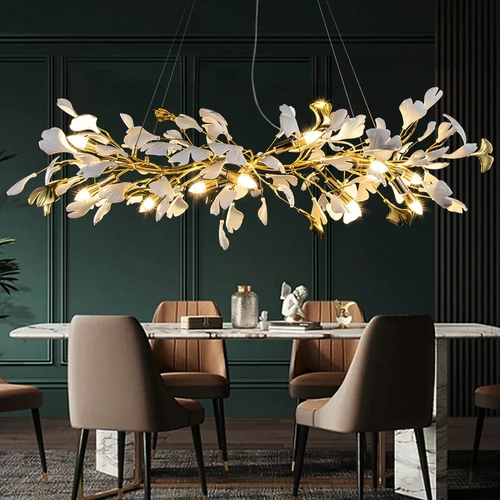 Artpad-Ginkgo-Leaf-Chandeliers-Ceiling-Kitchen-Chandelier-for-Dining-Living-Room-Decorations ...