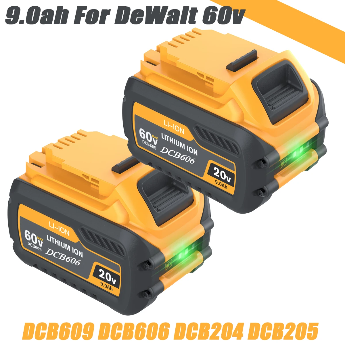 20V-60V-9000mAh-DCB606-Replacement-Li-ion-Battery-for-DeWalt-MAX-20V ...