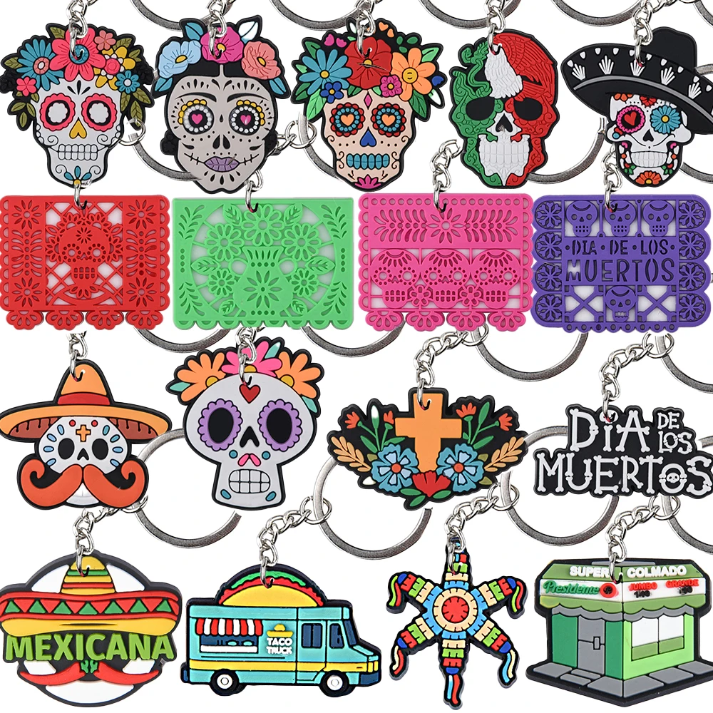 5pcs-Mexico-Food-Juice-Keychains-Boys-Girls-Musical-Instrument-Keyrings-Key-Chains-Drinking ...