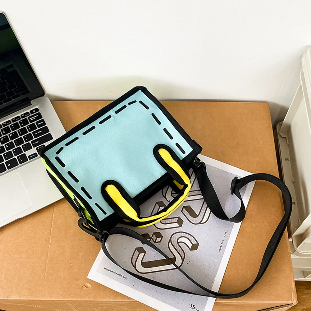 3D-Drawing-Novelty-Top-Handle-Bag-Women-s-Contrast-Colors-Crossbody-Bag ...