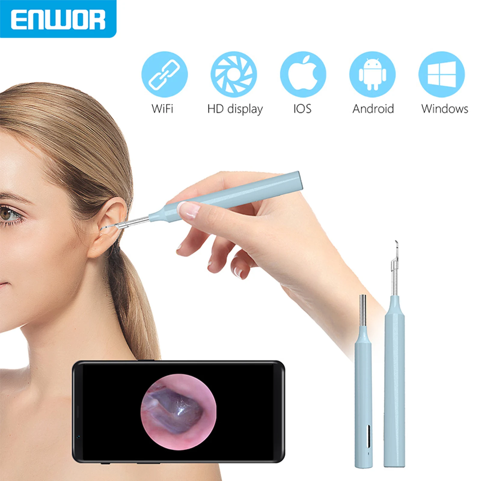 ENWOR-Wireless-Visual-Otoscope-4-3mm-Lens-IP67-Waterproof-Mini-Ear ...