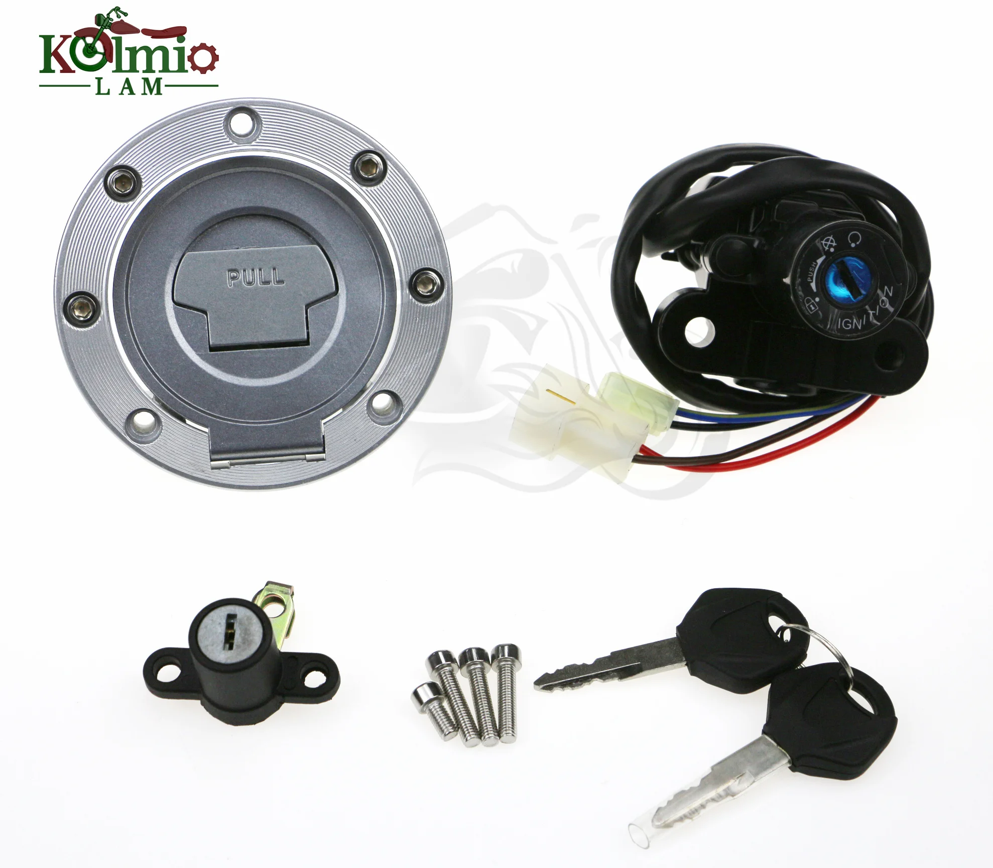 Fit-For-YZF-R1-R6-Motorcycle-Fuel-Gas-Cap-Ignition-Switch-Seat-Lock-Key ...