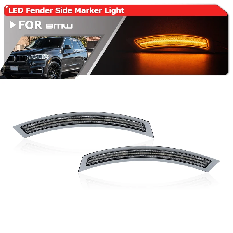 2x For Bmw F15 X5 2012-2018 F85 X5 M 2013-2018 Front Bumper Reflector ...