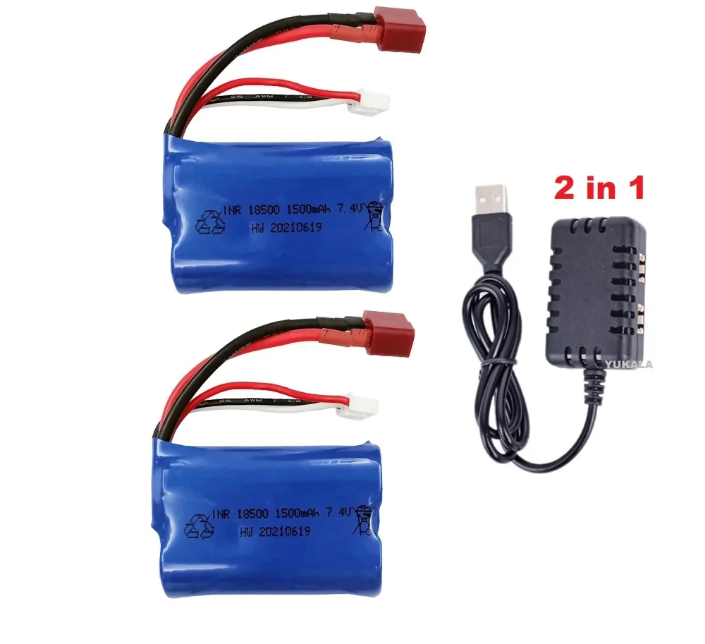 2s 7.4v 1500mah 18500 Li-ion Battery For Hbx 16889 16889a 16890 16890a ...