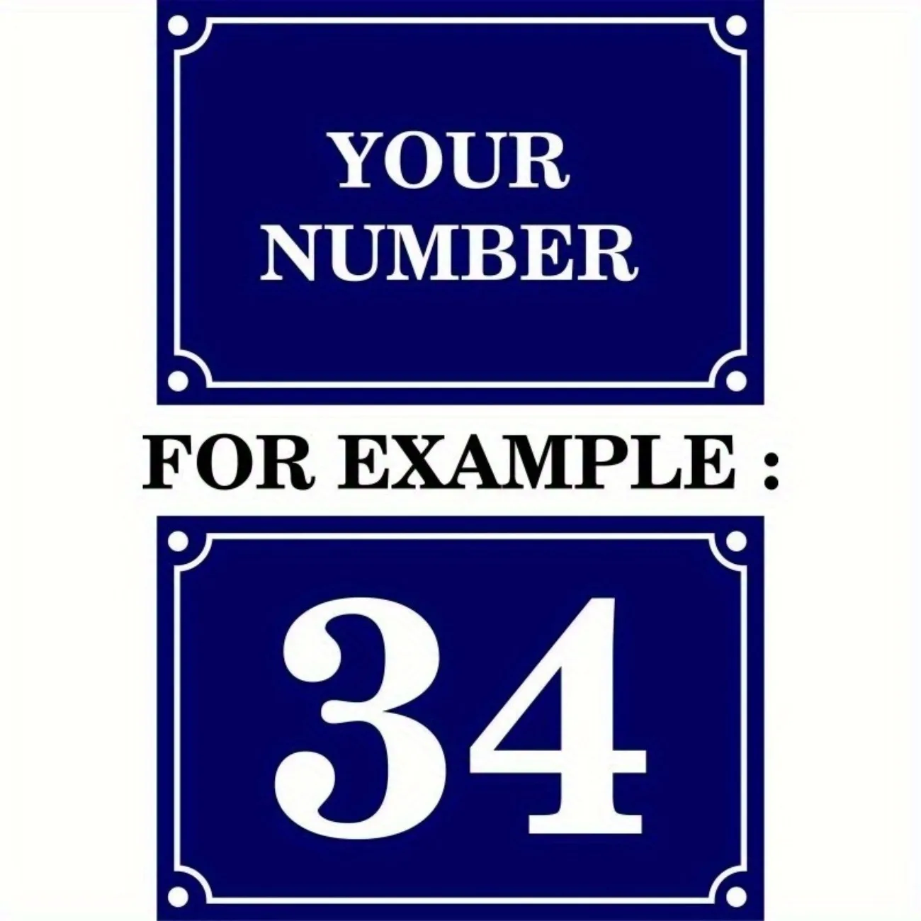 Custom House Number Sign - Personalized Aluminum Address Plaque ...