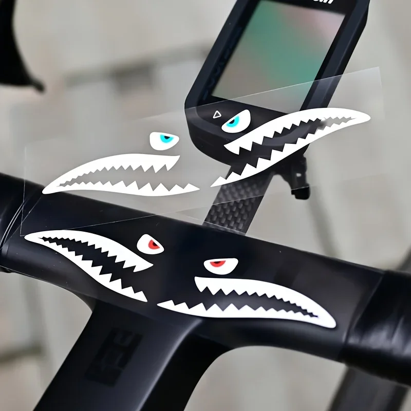 Road bike reflective waterproof decoration sticker personalized shark ...