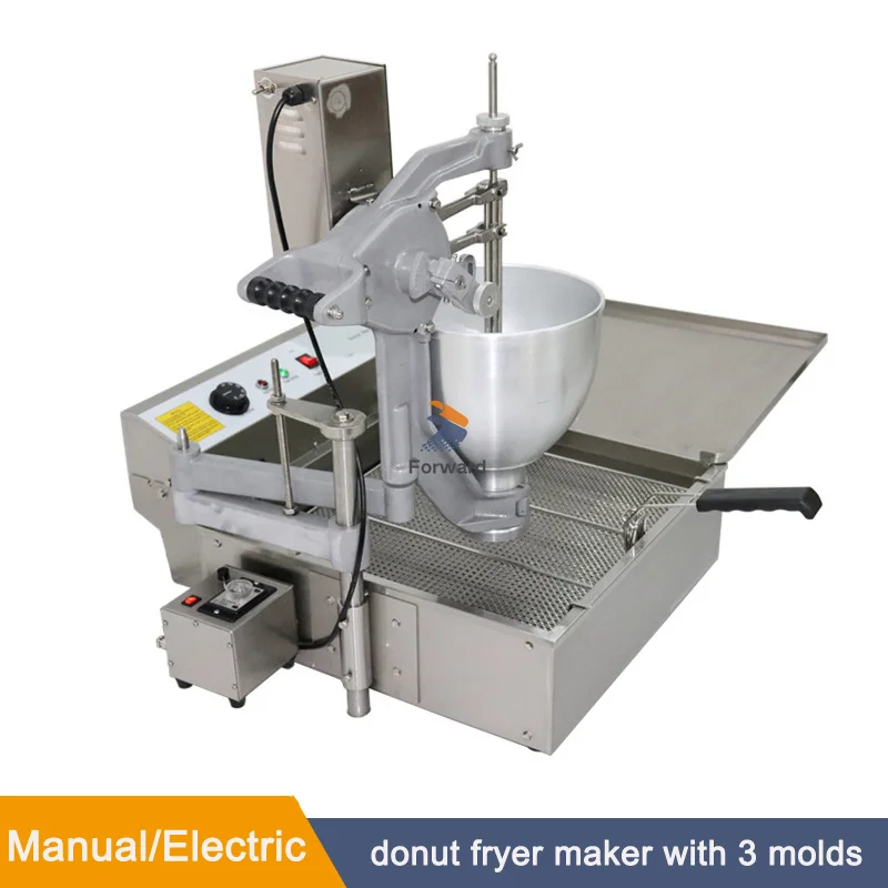 Automatic-Dropping-Electric-Ring-Donut-Machine-with-3-Molds-Ball-Donut ...