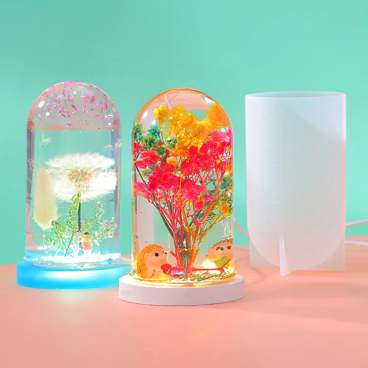 Silicone Mold Epoxy Resin Lamp | Led Lights Epoxy Molds | Led Lights ...