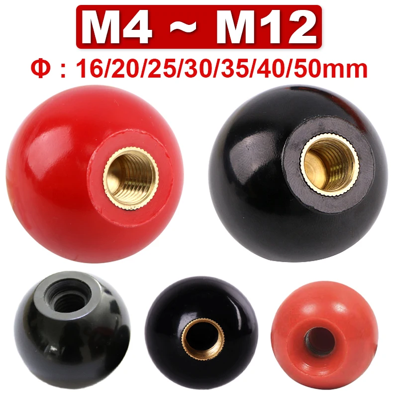 2Pcs-Bakelite-Ball-Hand-Screw-Nut-Ball-Handle-Handle-Bakelite-Ball ...