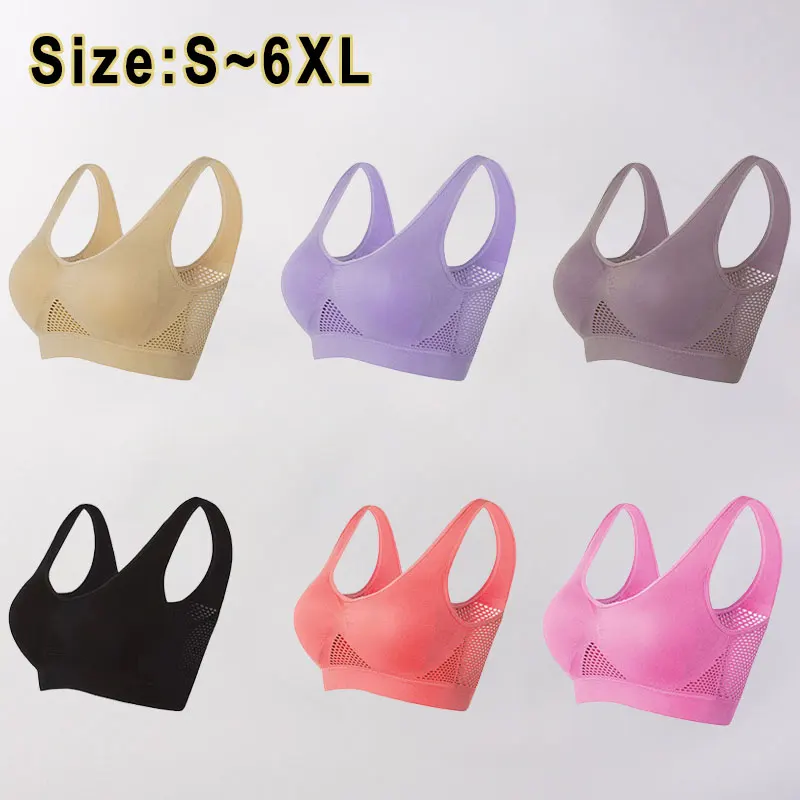 Sport-Bra-Top-Breathable-Brassieres-Removable-pad-Sports-bras-Woman ...
