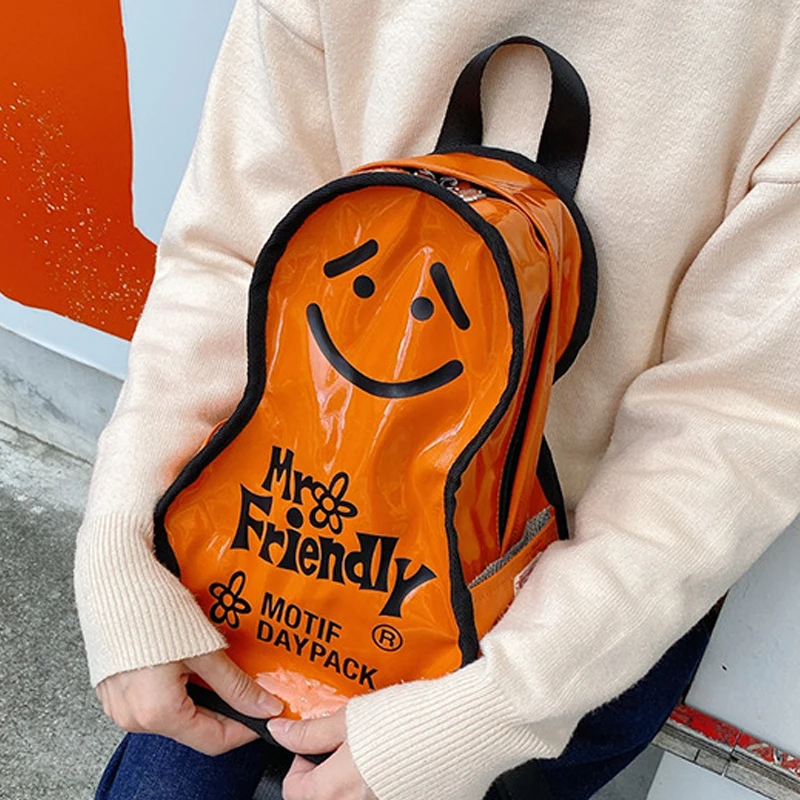 Women-s-Bag-Leather-Cartoon-Gingerbread-Man-Zipper-Women-s-Backpack ...