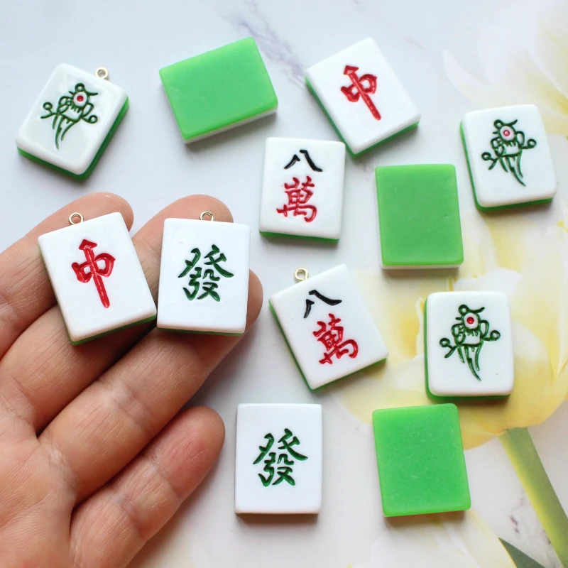 21-27mm-Mini-Chinese-Style-Mahjong-Charms-Funny-Resin-Pendants-DIY ...