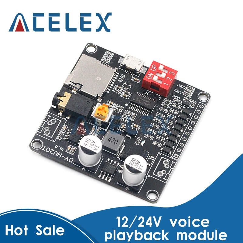 Dy-hv20t 12v/24v Power Supply10w/20w Voice Playback Module Supporting ...