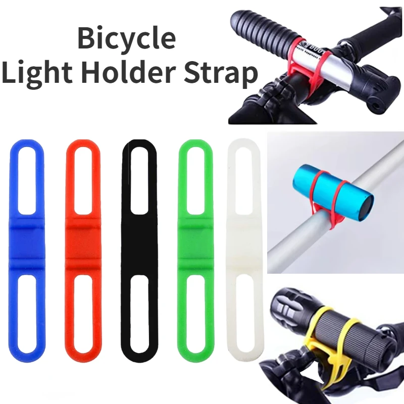 1-5pcs-Bicycle-Light-Silicone-Strap-Bike-Handlebar-Flashlight-Mount ...