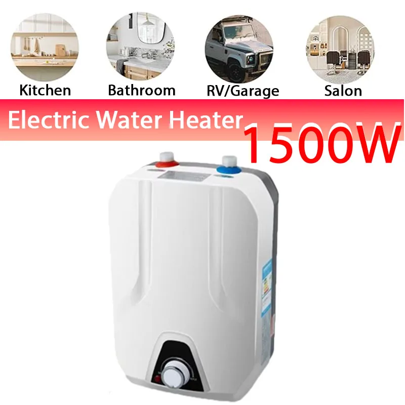 Electric Mini Tank Water Heater 6L Under Sink Hot Water Heater 1500W ...