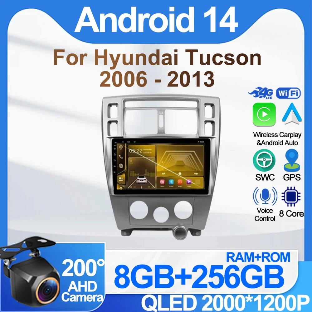 Car Android For Hyundai Tucson 2004 - 2013 2 din Multimedia Video ...