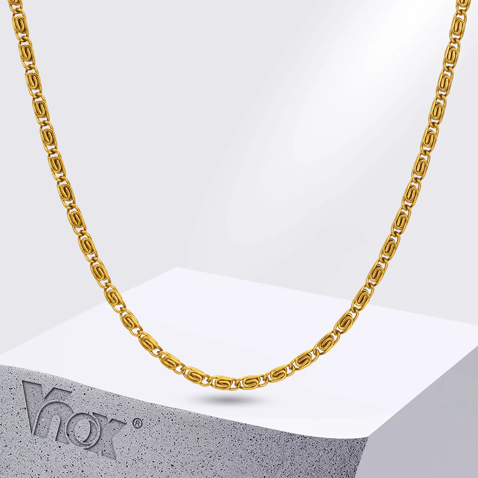 Vnox-collares-de-cadena-con-forma-de-Pin-para-mujer-y-ni-a-cadena-de ...