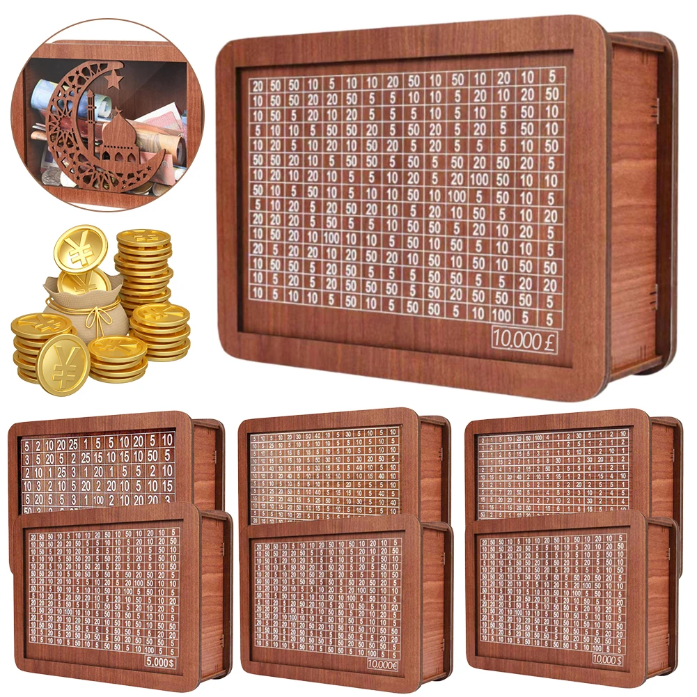 Hucha-de-madera-reutilizable-caja-de-dinero-con-porter-a-de-ahorro-y-n ...