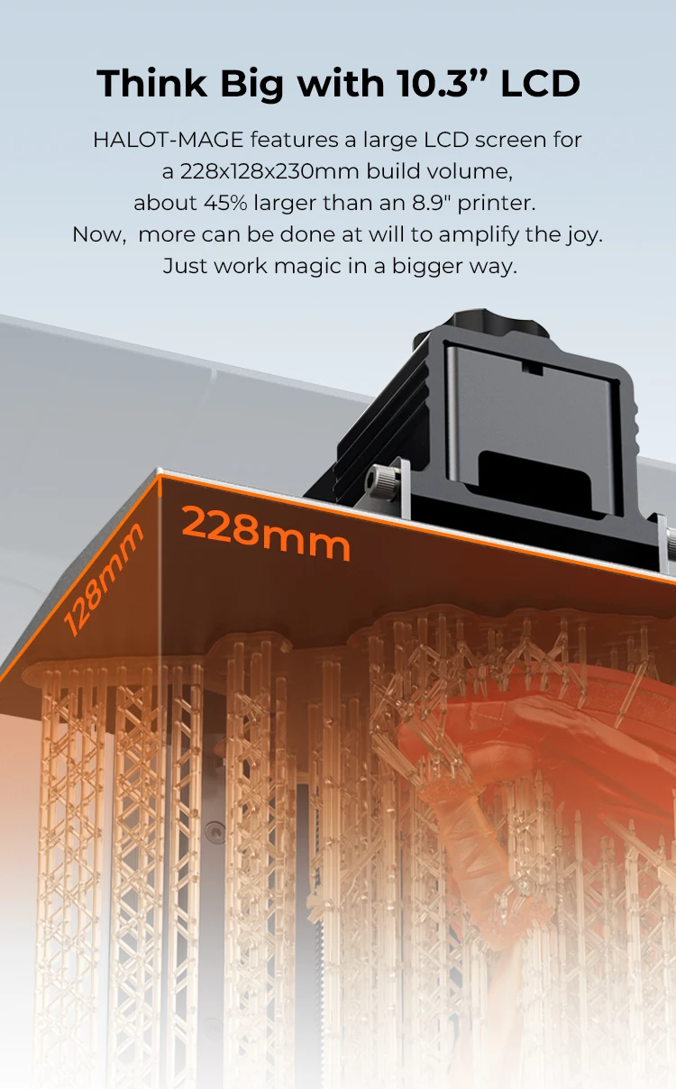CREALITY HALOT-MAGE PRO /HALOT-MAGE Resin 3D Printer Speed 8K 10.3” LCD ...
