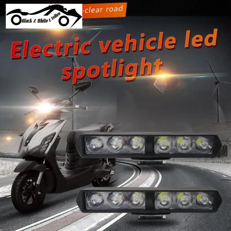 Drl Flash 6led Motorcycle Headlight Spotlights Auxiliary High ...