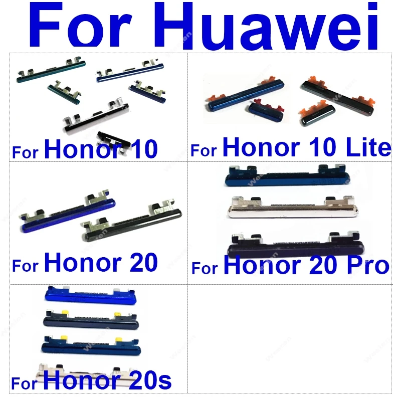 Power Volume Buttons For Huawei Honor 10 10 Lite 20 Pro 20S Side Button ...
