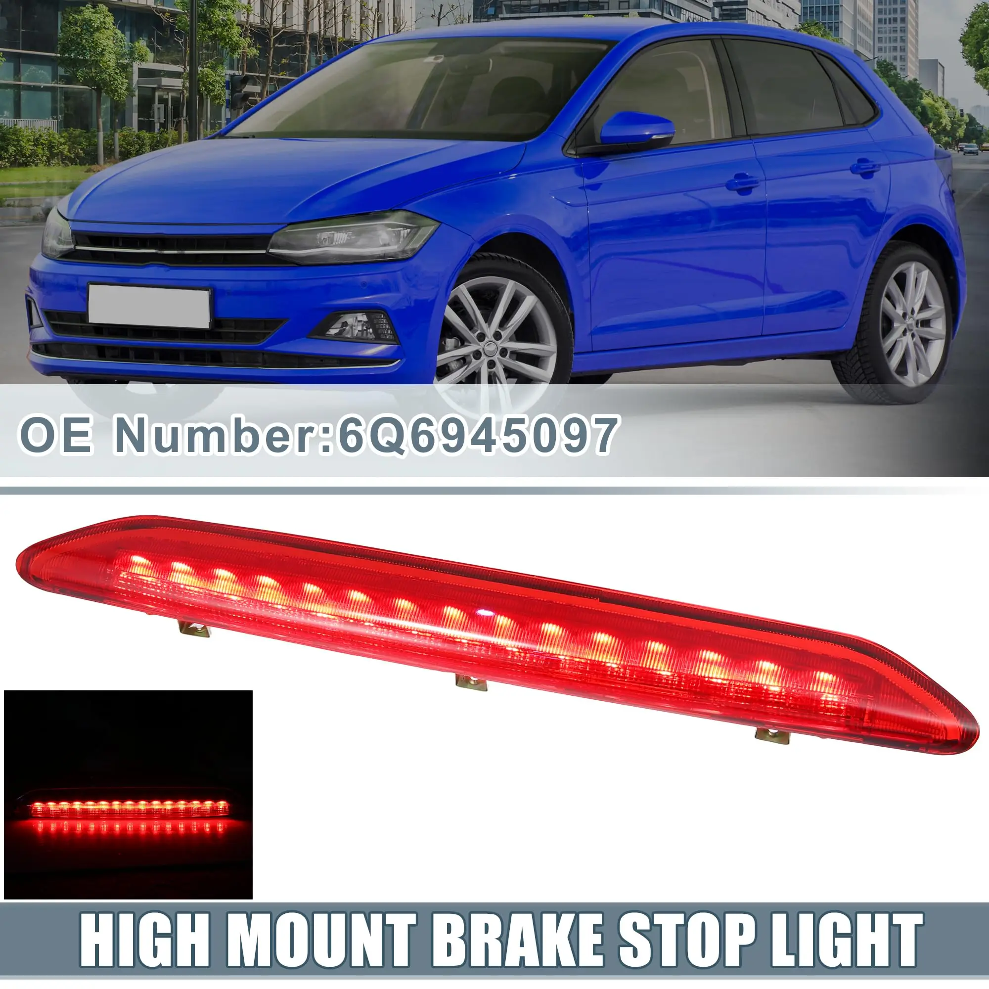 1 Uds. Proyector de luz de freno Led, lámpara de parada trasera roja ...