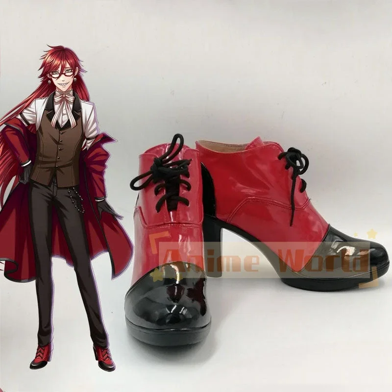 Anime Black Butler Grelle Sutcliff Cosplay Shoes - AliExpress 200000532