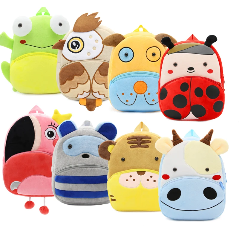 Cute cartoon animals school bags for Kindergarten kids backpack boys ...
