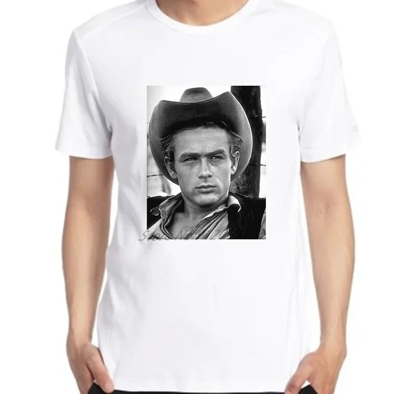 James-Dean-Cool-Retro-Poster-T-Shirt-For-Men-Graphic-T-Shirts-Short ...