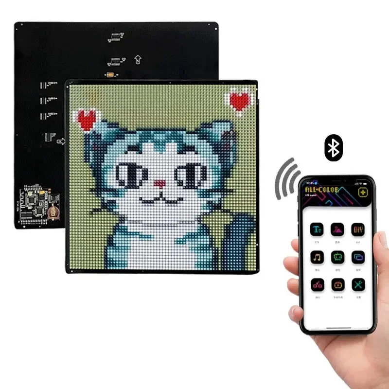 HD-64-64-pixel-DIY-LED-display-app-Bluetooth-control-full-color-WiFi ...