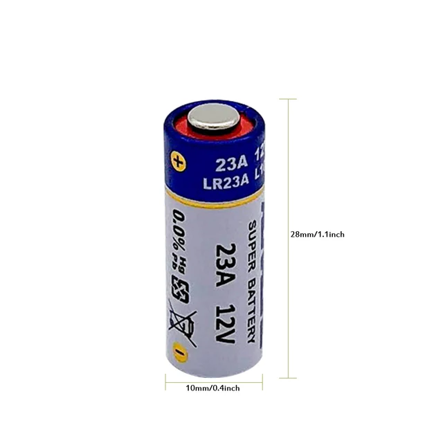 Pilas A23 Pila 27a 12v 100PC/20pack PKCELL 12V 23A Alkaline 23A E 21/23 ...