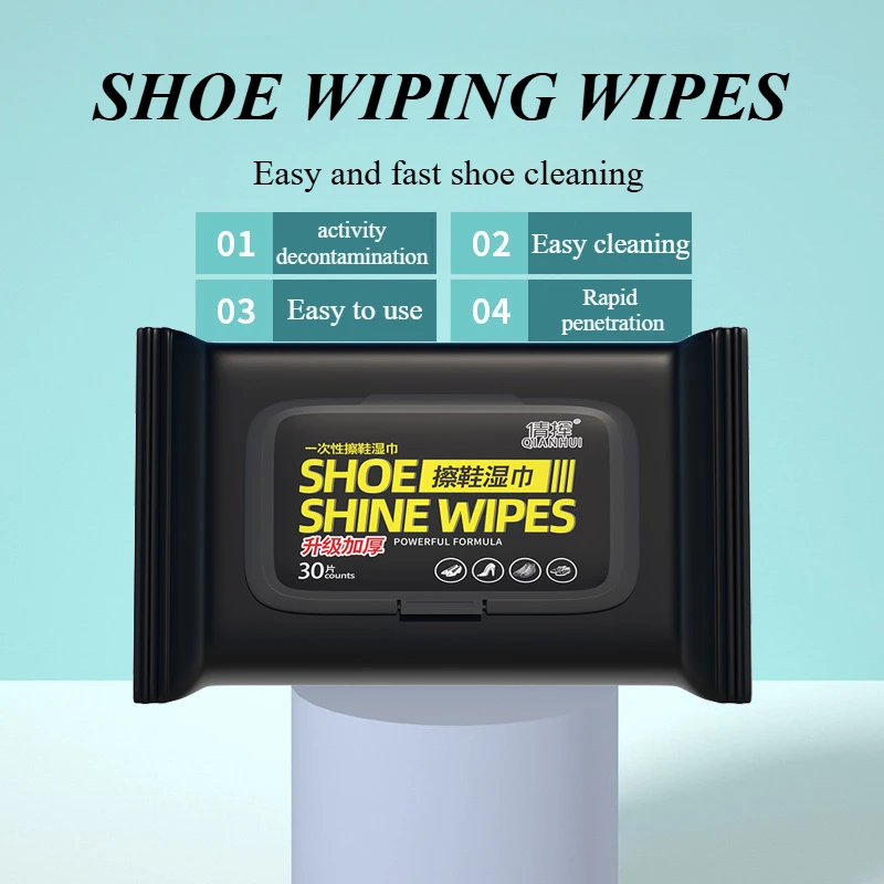 12Pcs/30Pcs Disposable Shoes Clean Wipes Portable White Shoes Cleaning ...