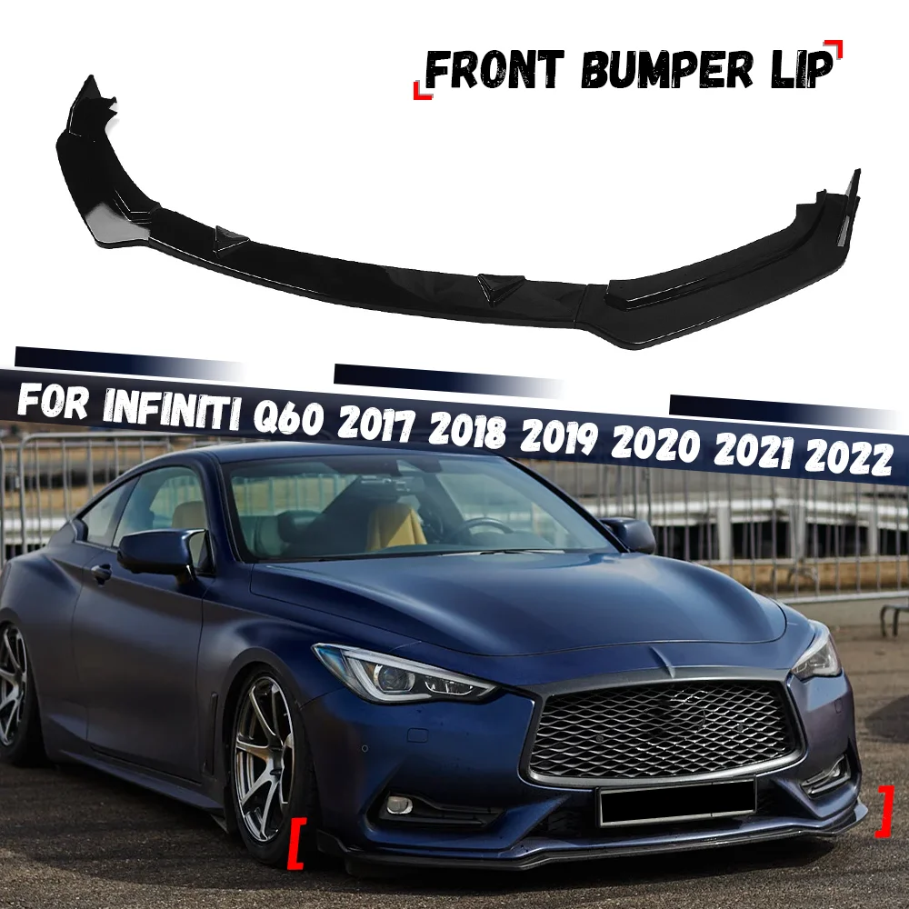 For Infiniti Q60 2017 2018 2019 2020 2021 2022 Car Front Bumper Lip ...