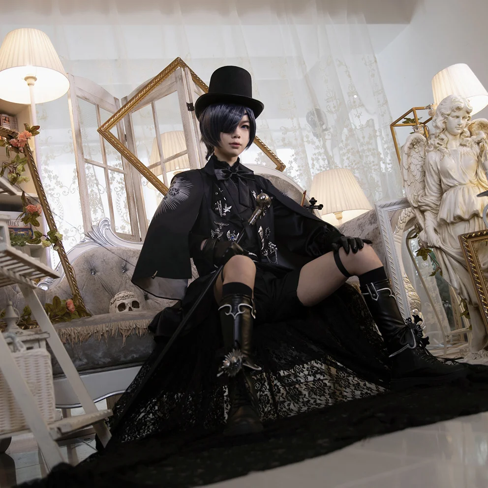 Anime Black Butler Kuroshitsuji Cosplay Ciel Phantomhive Costume 15th ...