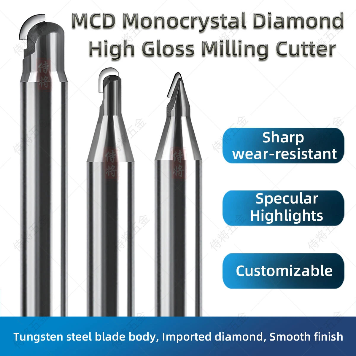 MCD Monocrystal Diamond Ball Milling Cutter Fine Polishing Tools For ...