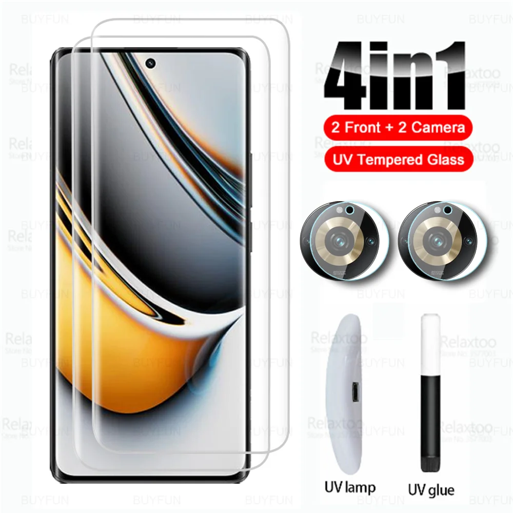 For Realme 11 Pro+ UV Glass 4IN1 Camera Protective Glass Realme11 Pro ...