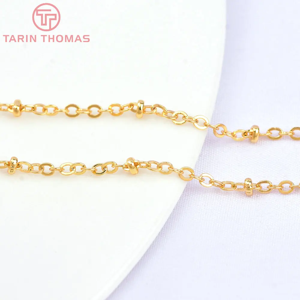 (4317)2 metros de ancho, 2MM, 24K, Color champán, chapado en oro, latón ...