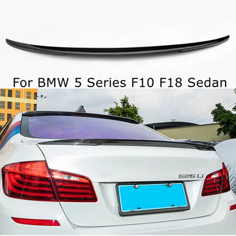 FOR BMW 5 Series F10 F18/F10 M5 Sedan P Style Carbon fiber Rear Spoiler ...
