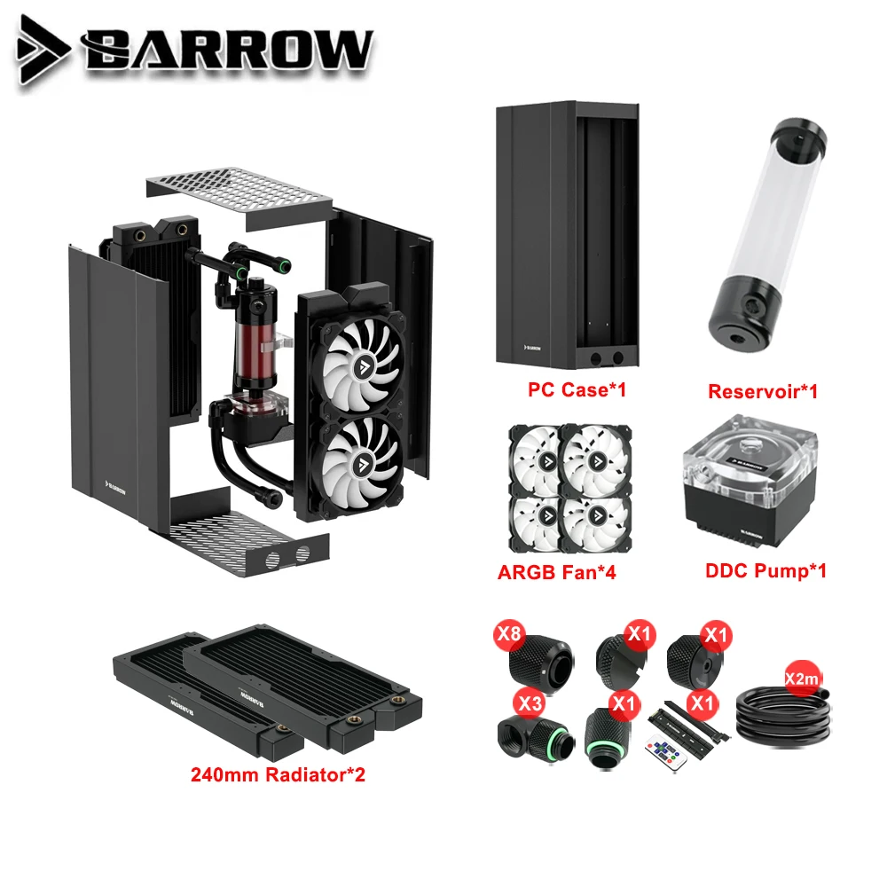 Barrow-External-Water-Cooling-Dock-ITX-Case-Supports-Dual-240-360mm ...