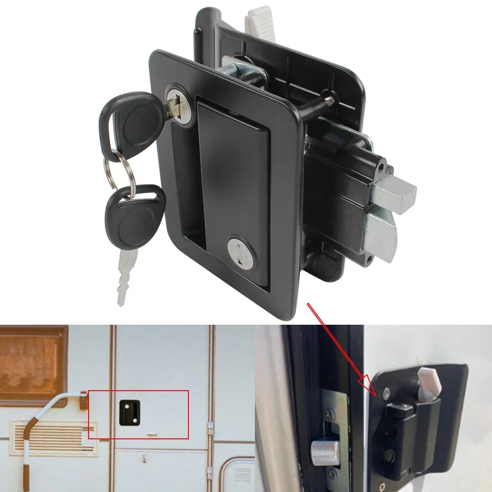 1Set-Caravan-RV-Travel-Trailer-Entry-Door-Lock-Camper-Door-Latch-Handle ...