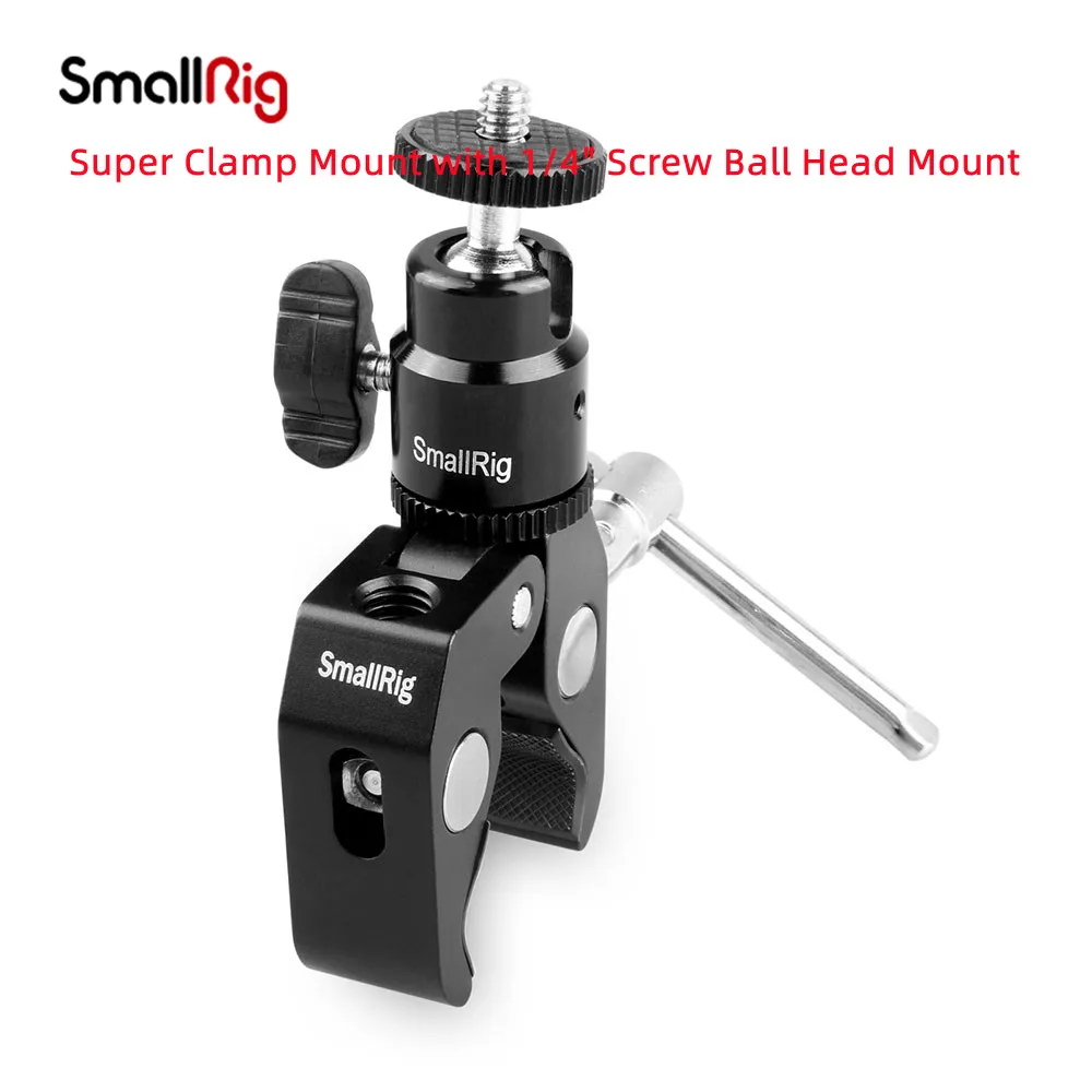 SmallRig DSLR Camera Super Clamp Holder w/ Ball Head Mount Hot Shoe ...