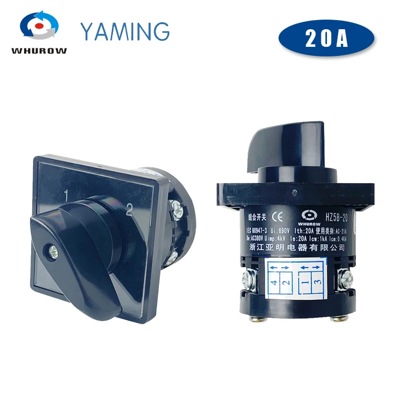 Yaming-Electric-2-Position-ON-ON-4-Terminals-1-Pole-20A-Latching-Manual ...