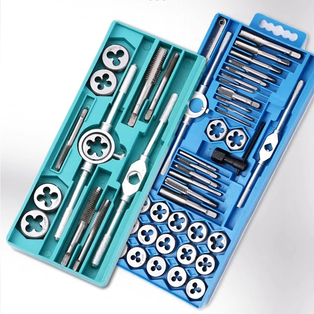 Tap-Die-Set-Screw-Tap-Thread-Combination-Set-Tapper-Drill-Bit-Manual ...