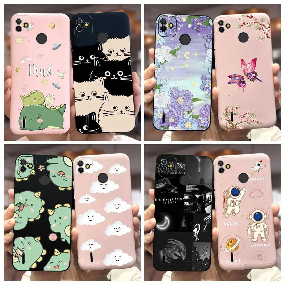 For-Tecno-POp-5-Case-BD2-BD2p-Stylish-Candy-Painted-Back-Cover-Soft ...